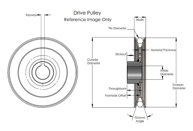 Terre Products - V-Groove/V-Belt Drive Pulley, 6'' Outside Diameter, 5/8" Bore, Die Cast, Z3A Zinc Alloy, Compatible Replacement for Chicago Die Cast 600A