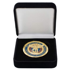 Saint Michael The Archangel Police Officer Challenge Gift Coin with Gift Box