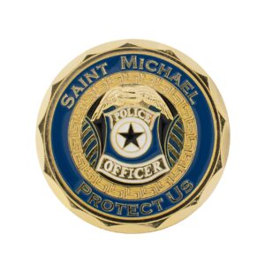 Saint Michael The Archangel Police Officer Challenge Gift Coin with Gift Box