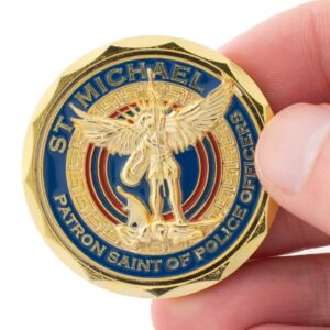 Saint Michael The Archangel Police Officer Challenge Gift Coin with Gift Box