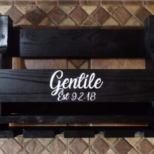 Rustic Personalized Wine Rack