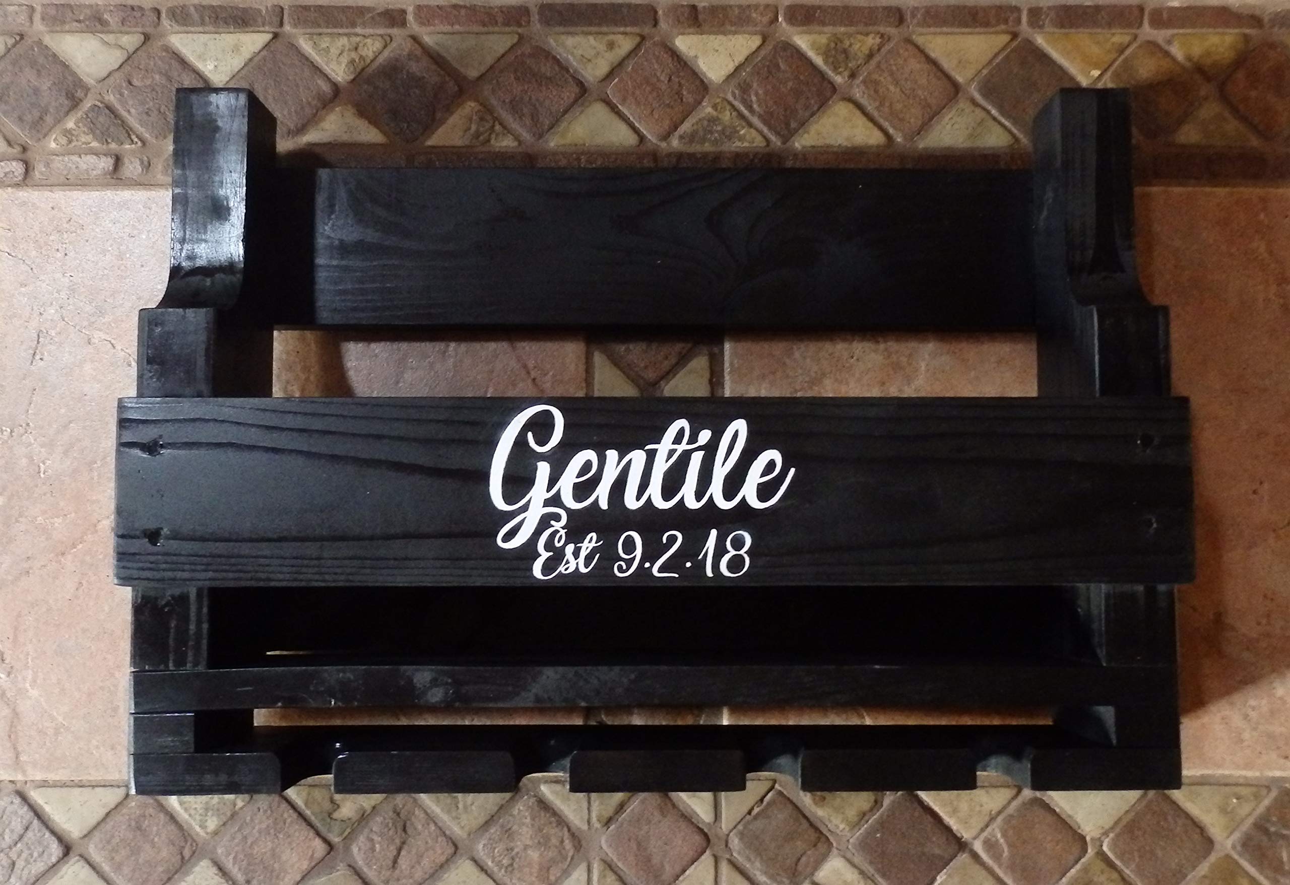 Rustic Personalized Wine Rack