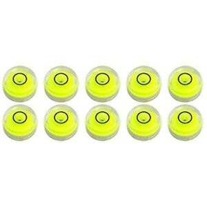 10 pack bubble spirit level degree mark, 18x9mm circular bullseye level measuring instruments spirit level, use for tripod, phonograph, turntable (18x9mm)