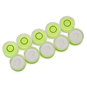 10 Pack Bubble Spirit Level Degree Mark, 18x9mm Circular Bullseye Level Measuring Instruments Spirit Level, Use for Tripod, Phonograph, Turntable (18x9mm)