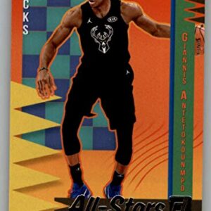 2018-19 Donruss All-Stars Basketball Insert #14 Giannis Antetokounmpo Milwaukee Bucks Official NBA Trading Card Produced By Panini