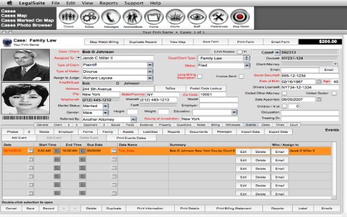 Legal Case Management Software - Legal Suite (MAC/WIN) / 2 Users / Windows Server