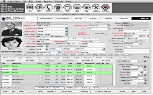 Legal Case Management Software - Legal Suite (MAC/WIN) / 2 Users / Windows Server