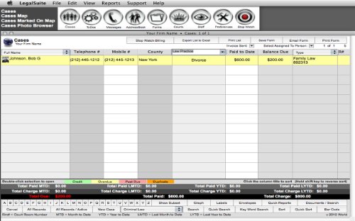 Legal Case Management Software - Legal Suite (MAC/WIN) / 2 Users / Windows Server