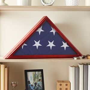 5x9.5 American Casket Flag with Embroidered Stars for United States Veteran Burial, Funeral, Coffin, Military Memorial Service, Patriotic Decor