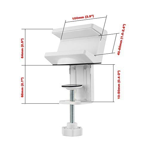 SIIG Power Strip Holder with Desk Clamp For Desktop Table - Fits 1.6" to 2.4" Mountable Power Outlet Strips - Power Strip Desk Mount with Adjustable Clamp, Cable Management