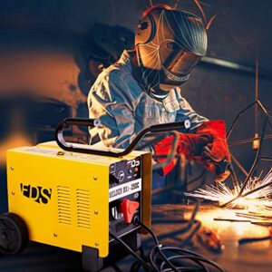 Goplus 250 AMP MMA Welder ARC Welding Machine, 110V/ 220V Soldering Accessories Tools with Electrode Holder Face Shield, Synergic Adjustment Function