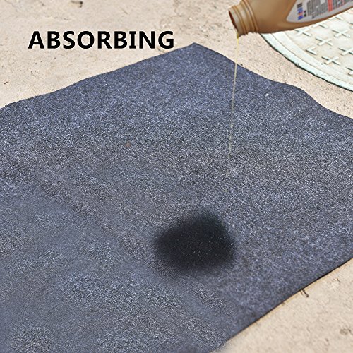 Under The Grill Mat, (36 x 48 inches) ，BBQ Grilling Gear Gas Electric Grill – Use This Absorbent Grill Pad Floor Mat to Protect Decks Patios from Grease Splatter and Other Messes