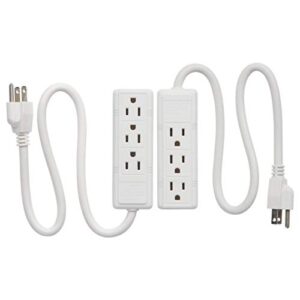 ikea 000.864.28 koppla 3 outlet power strip, grounded, white