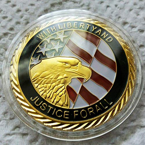 2001 United States of America World Trade Centre September 9/11 Commemorative 'UWS' United we Stand 24kt Liberty Gold Plated Brass Challenge Coin