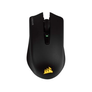 corsair harpoon wireless rgb gaming mouse - 10,000 dpi - 6 programmable buttons - lightweight - bluetooth - usb - black