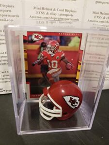 tyreek hill kansas city chiefs mini helmet card display collectible case auto shadowbox autograph