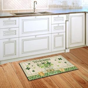 Briarwood Lane Lucky Clovers St Patricks Day Door Mat - 30" x 18" - St Patricks Day Door Mat Outdoor - St Patricks Door Mat Door Mat Inserts St Patricks Day Outdoor Mat