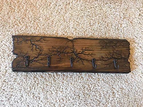 Fractal Lichtenburg Key holder or Coat Rack