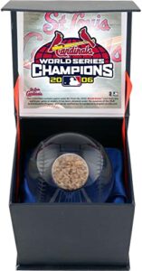 st. louis cardinals 2006 mlb world series champions crystal baseball with game-used 2006 world series dirt - mlb game used baseballs