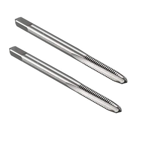 uxcell Metric Machine Tap M4 x 0.7mm H2 High Speed Steel 3 Straight Flutes Screw Tapping Threading Machinist Repair DIY Tool 2pcs