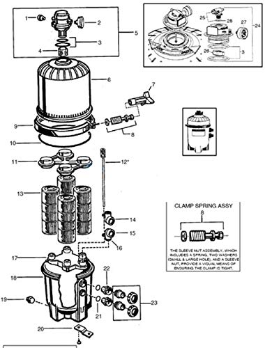 Tiki Island Pool Express Replacement for DEX2420Z8A Hayward DE and Cartridge Filters Manual Air Relief Valve Oring Kit