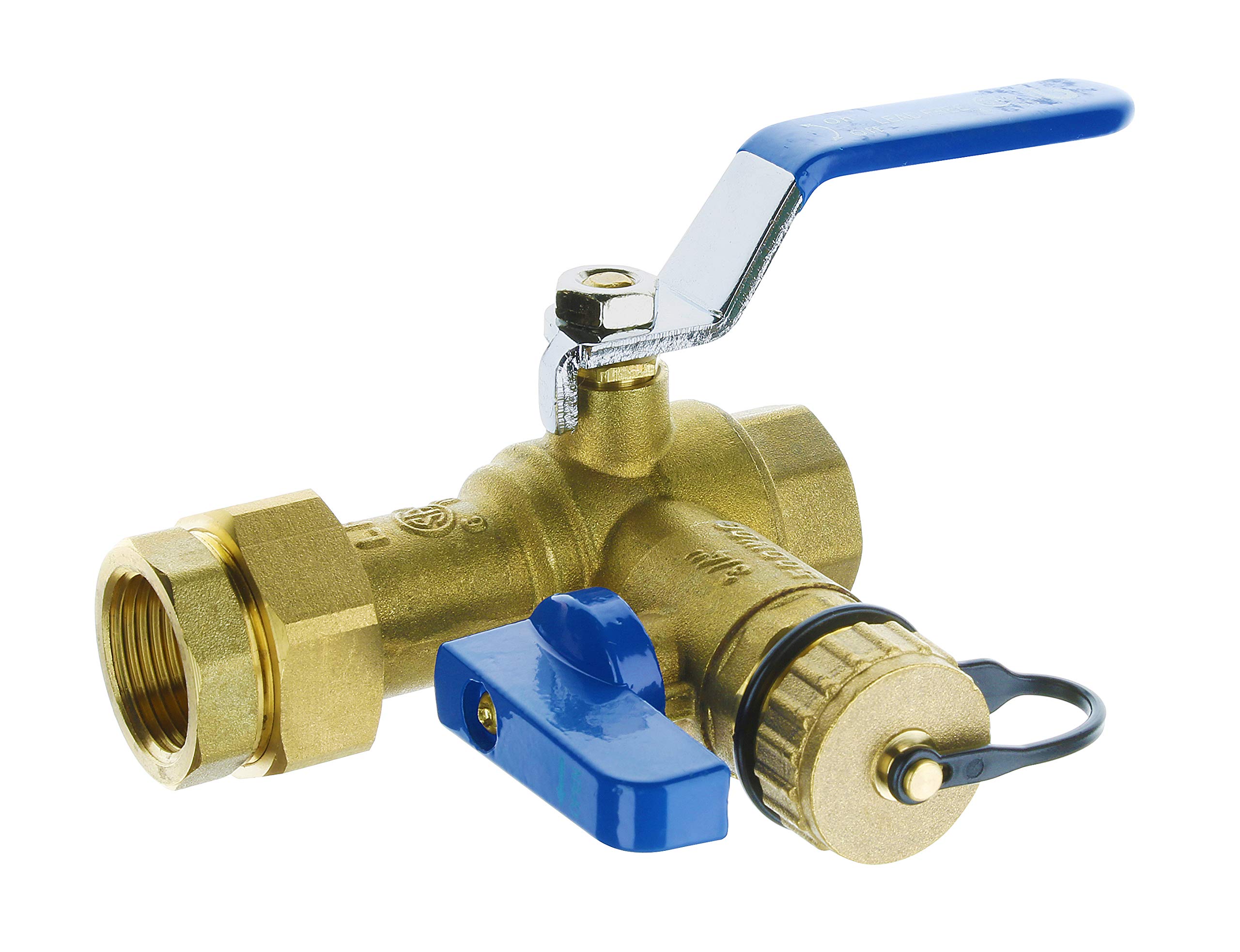 HYDRO MASTER Tankless Water Heater Service Valve Kit with Pressure Relief Valve 3/4-Inch IPS Isolator Clean Brass