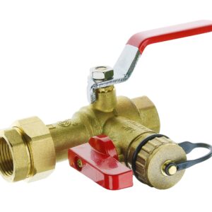 HYDRO MASTER Tankless Water Heater Service Valve Kit with Pressure Relief Valve 3/4-Inch IPS Isolator Clean Brass