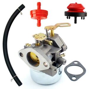 carbman 640052 carburetor for tecumseh hmsk80 hmsk90 8hp 9hp 10hp lh318sa lh358sa for snow blower generator chipper shredder 640054 640349 640058 640058a for oregon 50-659 stens 520-926 carb (640054)