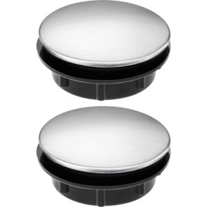 tatuo sink hole plug sink tap hole cover kitchen faucet hole cover stainless steel, 2 packs (1.1 to 1.7 inch in diameter)