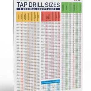 Useful Magnets Inch Metric Tap Drill Sizes Flexible Chart | Decimal Equivalents Magnetic Chart for Garage CNC Shop | Waterproof Comprehensive Guide Tool Posters 11" x 8.5"