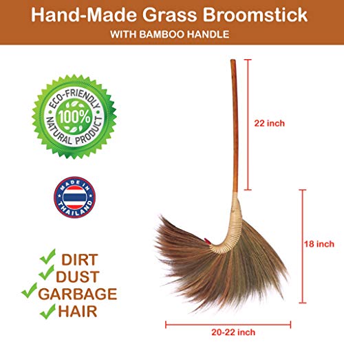 Natural Grass Broom 100% Handmade (Contemporary)