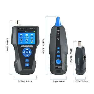 Network Cable Tester, AT278 TDR Multi-Functional LCD Wire Tracker for RJ45, RJ11, BNC, Metal Cable,PING/POE NF-8601S for Length Testing