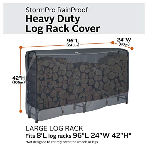 Classic Accessories StormPro Waterproof Heavy-Duty 8 Ft Log Rack Cover