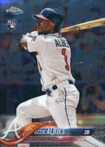 2018 topps chrome update #hmt27 ozzie albies atlanta braves rookie baseball card