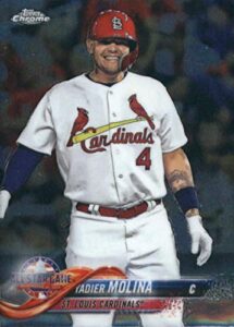 2018 topps chrome update #hmt87 yadier molina st. louis cardinals baseball card