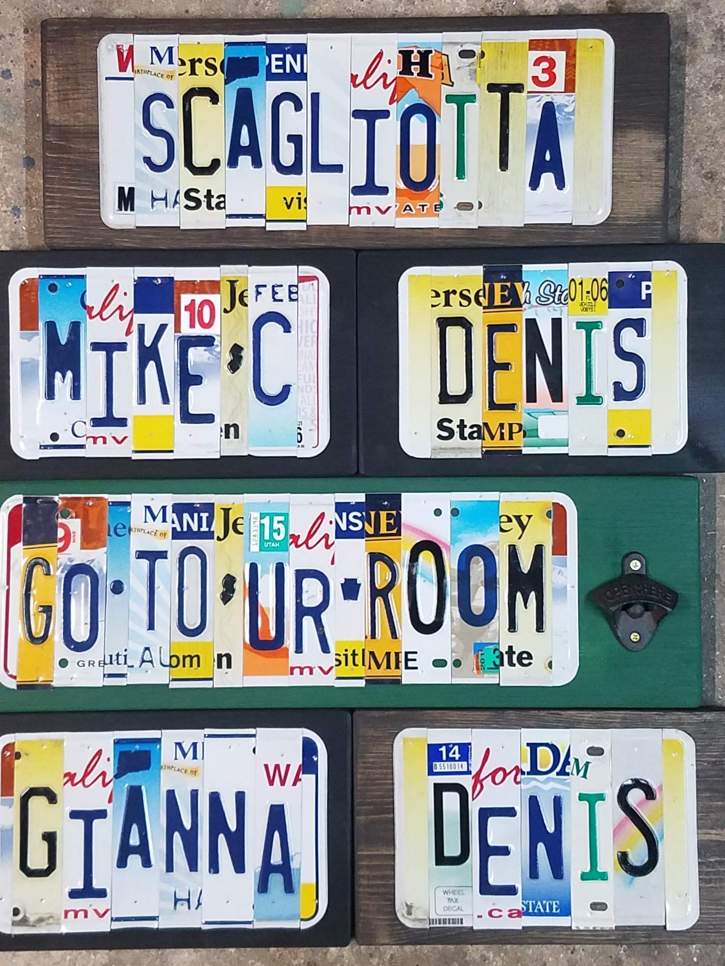 Jersey Plate Art - Custom made license plate signs