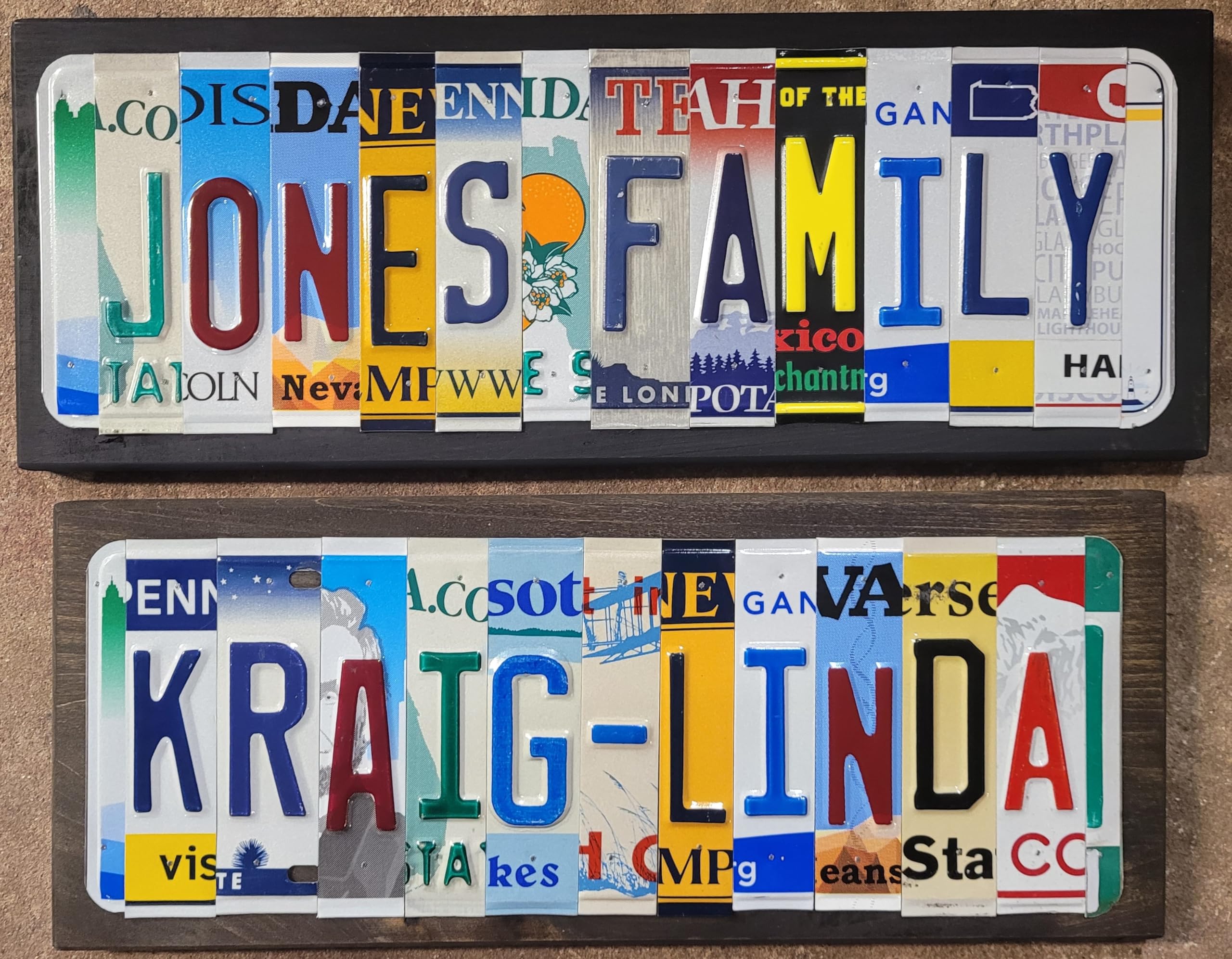 Jersey Plate Art - Custom made license plate signs