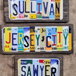 Jersey Plate Art - Custom made license plate signs