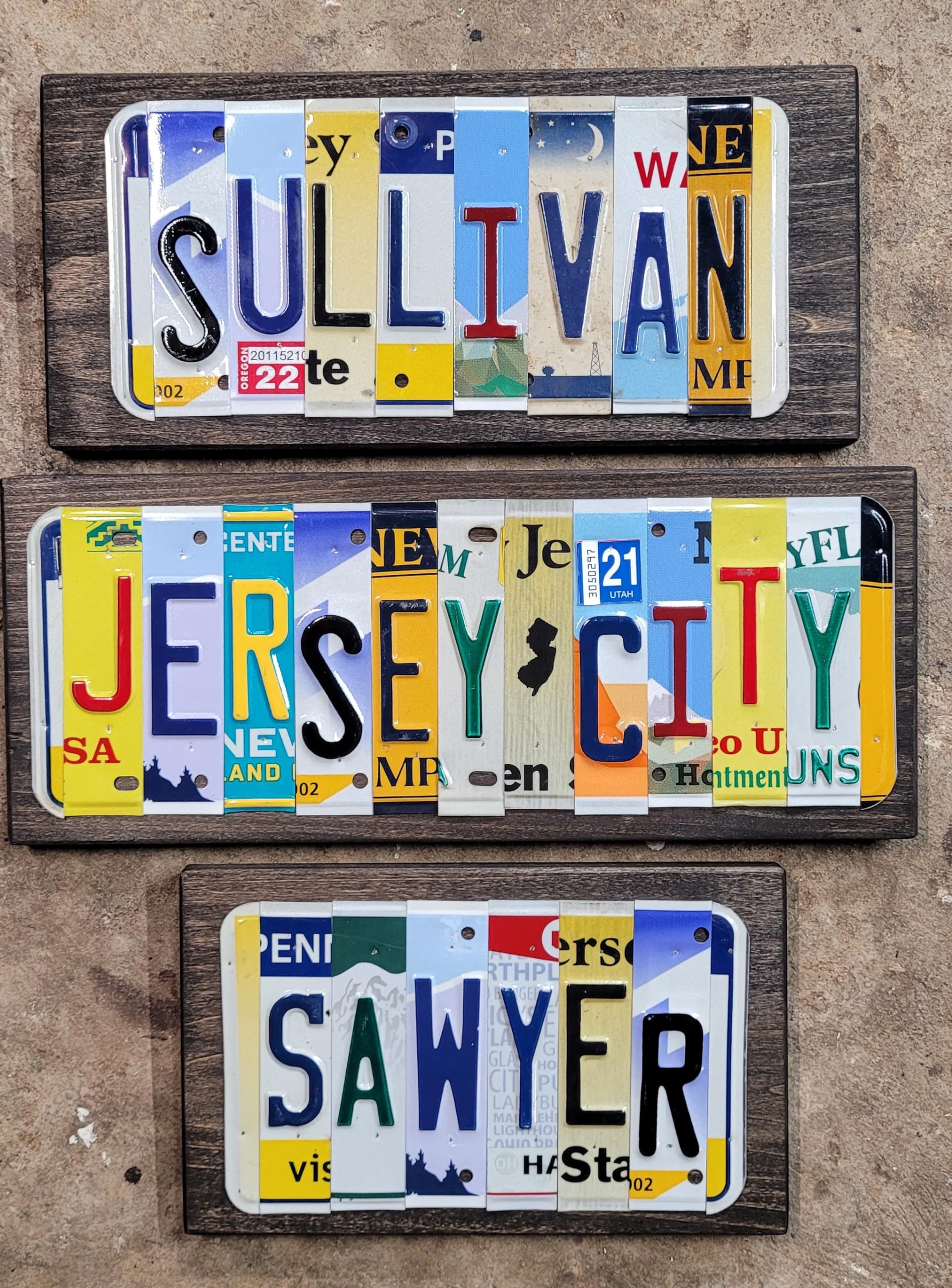 Jersey Plate Art - Custom made license plate signs