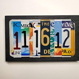 Jersey Plate Art - 10 year anniversary gift, unique birthday gift, license plate sign