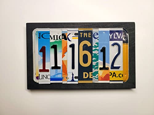 Jersey Plate Art - 10 year anniversary gift, unique birthday gift, license plate sign