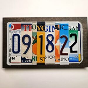 Jersey Plate Art - 10 year anniversary gift, unique birthday gift, license plate sign