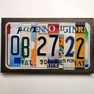 Jersey Plate Art - 10 year anniversary gift, unique birthday gift, license plate sign