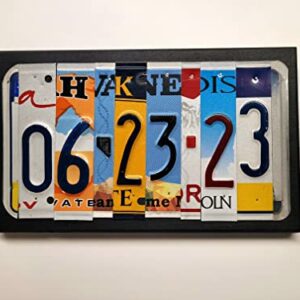 Jersey Plate Art - 10 year anniversary gift, unique birthday gift, license plate sign