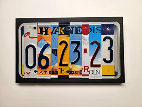 Jersey Plate Art - 10 year anniversary gift, unique birthday gift, license plate sign