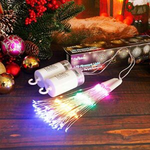 DenicMic Firework Lights Starburst Lights 200 LED Copper Wire Battery Operated Hanging Sphere Lights with Remote, 8 Modes Stars Fairy Ceiling Decorations for Patio Party Wedding Christmas (2 Pack)