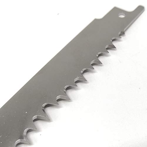 9" Stainless Steel Reciprocating Saw Blades for Food Cutting - 5TPI Big Teeth Stainless Steel Reciprocating Saw Blades Multi Cutting for Frozen Meat, Beef, Turkey, Bone, Wood, Pruning (5 Pack)