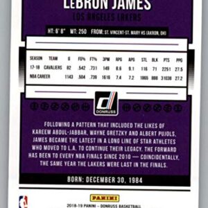 Basketball NBA 2018-19 Donruss #94 LeBron James Lakers