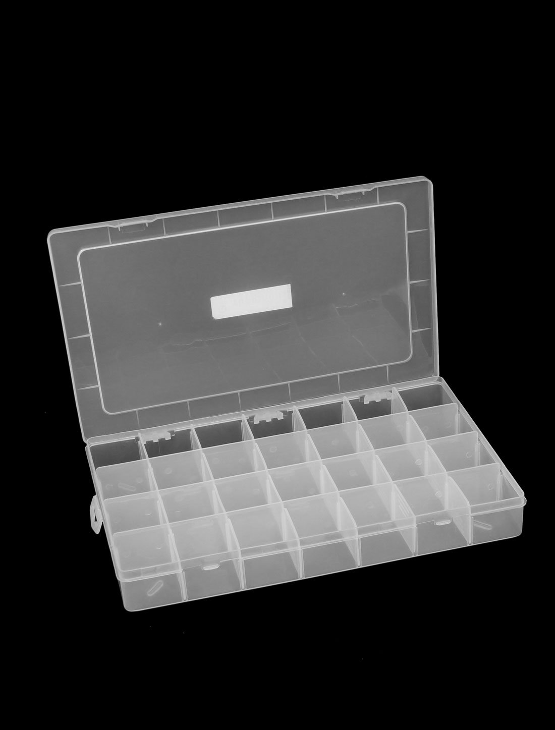 IIVVERR Clear Plastic Detachable 28 Grid Screws Electronic Parts Rectangular Storage Box (Caja de almacenamiento rectangular de piezas electrÃnicas desmontable de 28 tornillos de rejilla de plástico