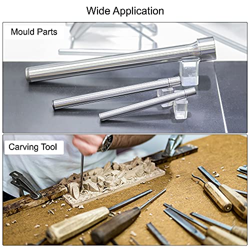 uxcell Round Steel Rod, 1.5mm HSS Lathe Bar Stock Tool 100mm Long, for Shaft Gear Drill Lathes Boring Machine Turning Miniature Axle, Cylindrical Pin DIY Craft Tool, 10pcs